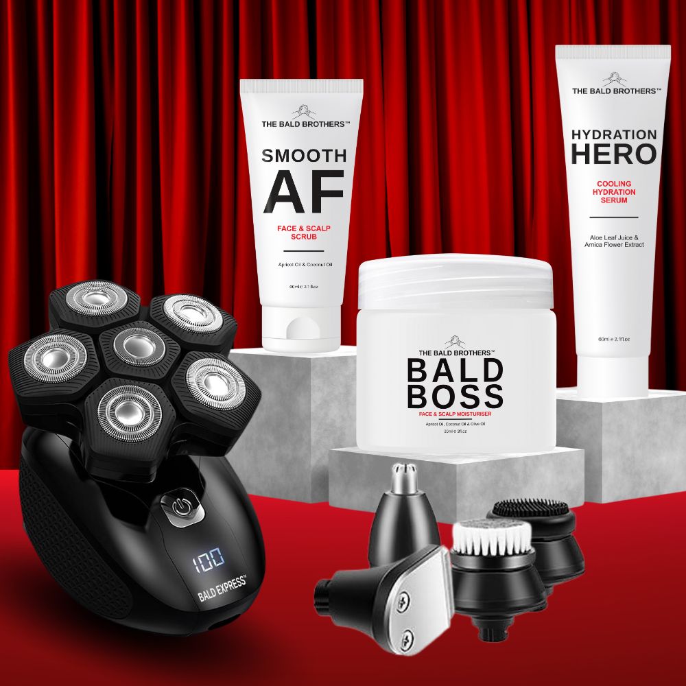Clean Cut Bald Head Shaver Bundle For Men | Mens Electric Head Shaver ...