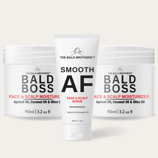 Bald Head Grooming 90 Day Gift Set | Bald Boss Scalp Moisturiser ...
