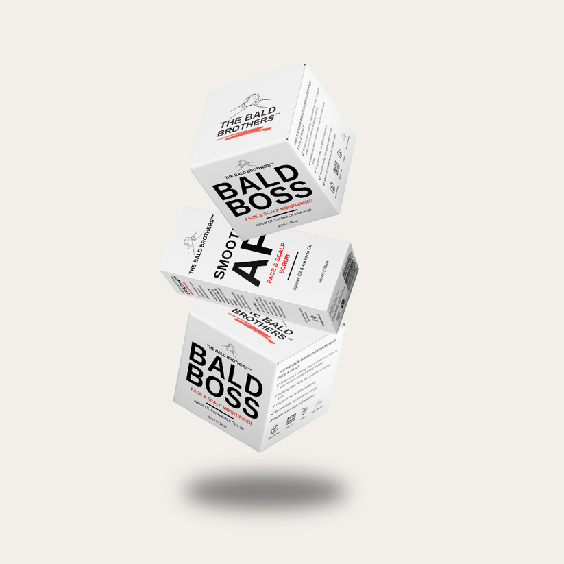Bald Head Grooming 90 Day Gift Set | Bald Boss Scalp Moisturiser ...